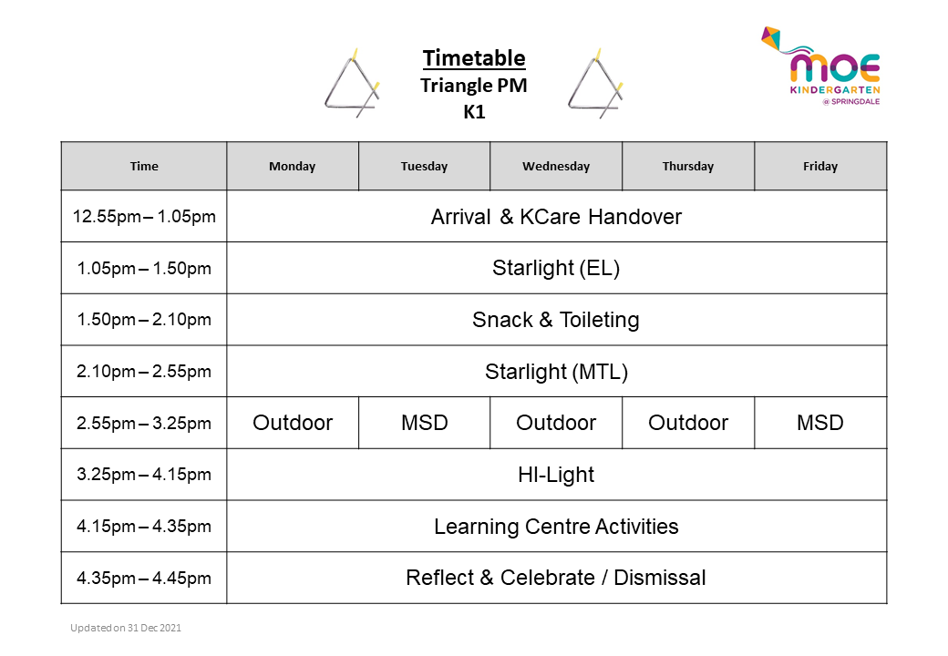 Timetable
