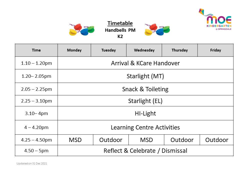 Timetable